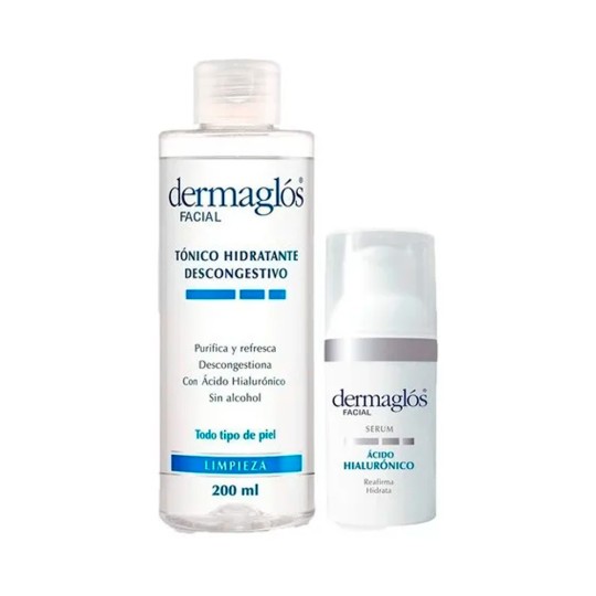 Set Dermaglos Serum + Tonico Hidratacion Limpieza - Dermaglos