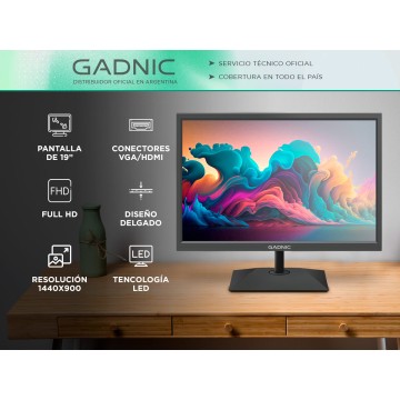 Monitor Led Gadnic 19" HD - GADNIC