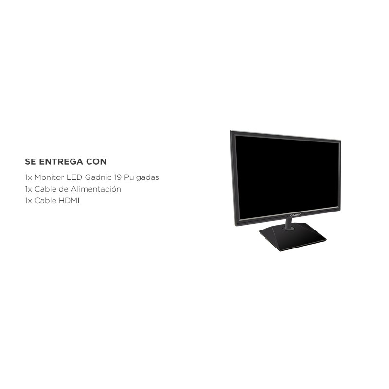 Monitor Led Gadnic 19 Pulgadas Full HD