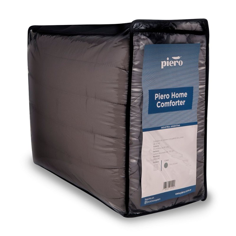 Cover Piero Home Comforter Gris Oscuro 240x240cm