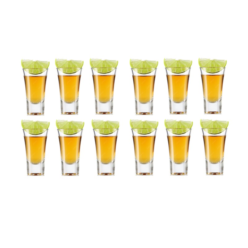 Set X 12 Vaso Shot Tequila Chupito Licor Vidrio 60 Ml Pasabahce - Pasabahce