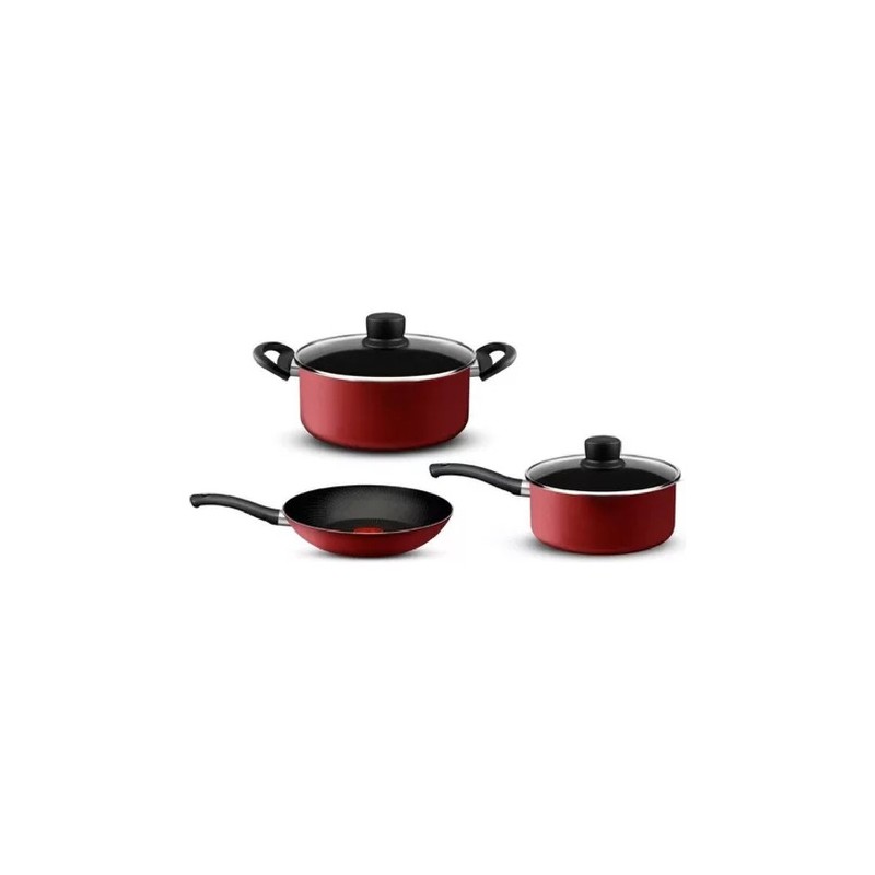 Set 5 Piezas Tefal L2t1g4c11 Red Surprise Color Rojo