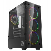 Gabinete Raptor Sentinel TG Mid-Tower RGB Fan x4