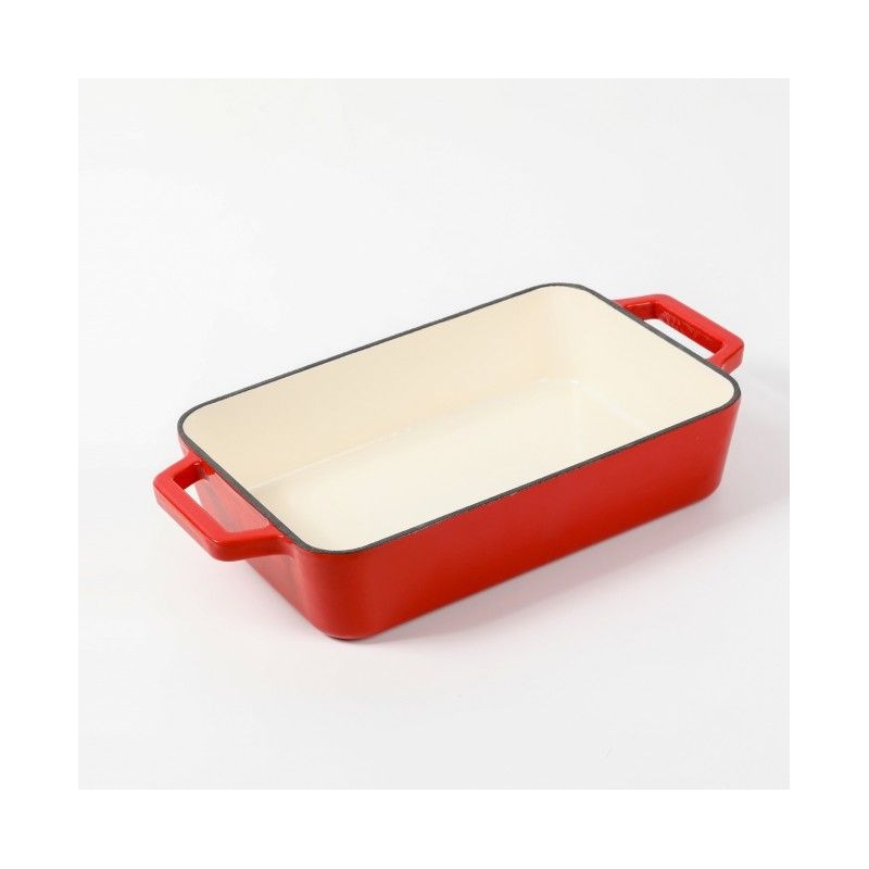 Fuente VOLF Chrissy Esmaltada Roja con Asas - 30x22 cm