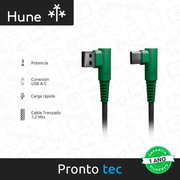 Cable 90° Usb A - C Hune 1.2m - HUNE