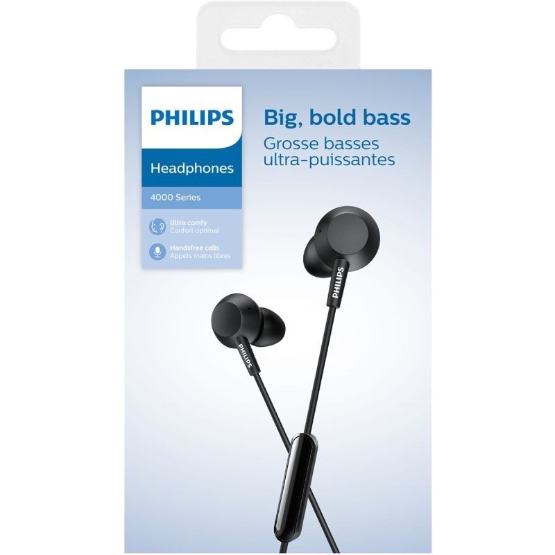 Auricular Con Cable In Ear TAE4105BK/00 Negro PHILIPS - Tienda Galicia