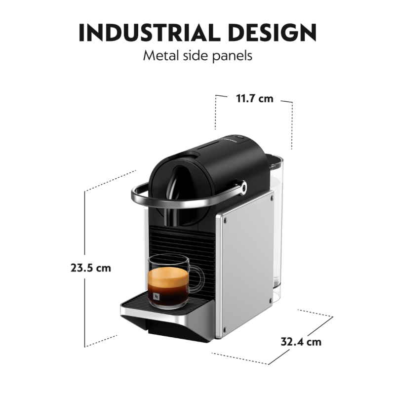 Cafetera Nespresso Pixie Silver D62-AR-SI-NE-IMPO