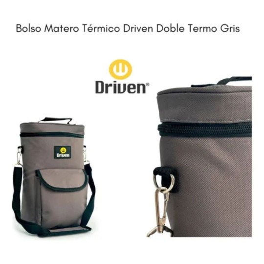 Bolso Matero Térmico Driven Doble Termo Gris