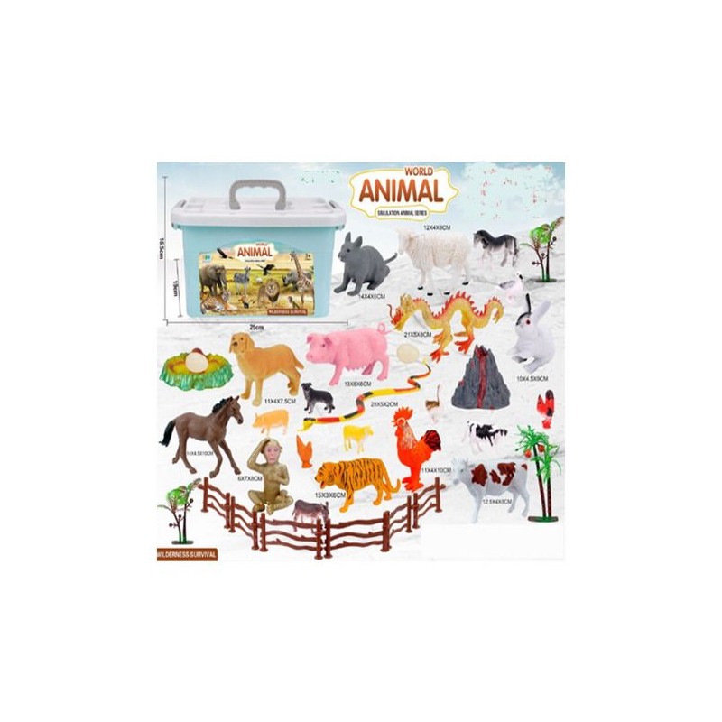 World Animal Set De Animales Granja Con Valija 2272407