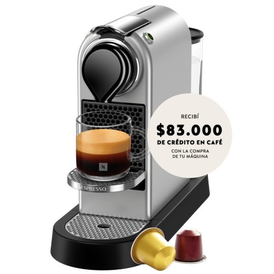 Cafetera Nespresso Citiz Silver C113-AR-SI-NE2-IMPO - NESPRESSO