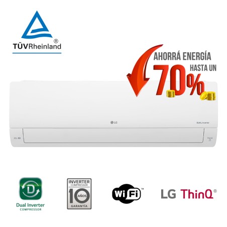 Aire Acondicionado LG Inverter LG DUALCOOL WiFi Frío Calor 4500 ...