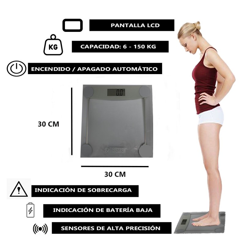 Balanza Digital Baño LCD Personal Corporal 180Kg Bremed 3019