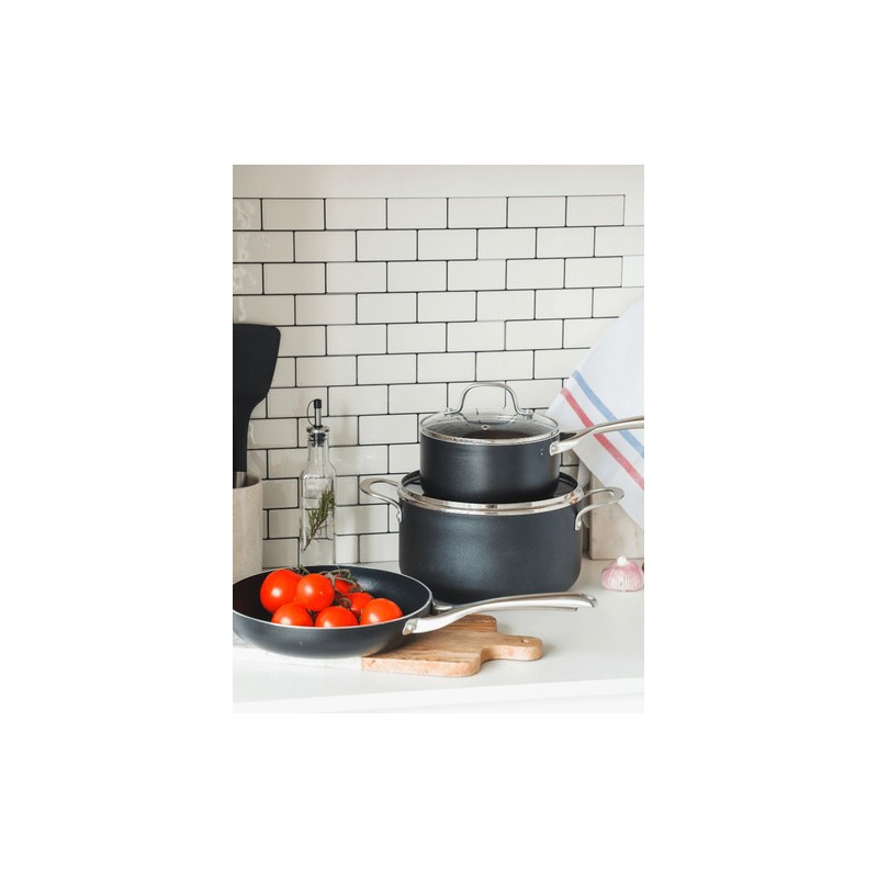 Batería De Cocina Oster Palladium Negra 8 Piezas Inducción - Oster