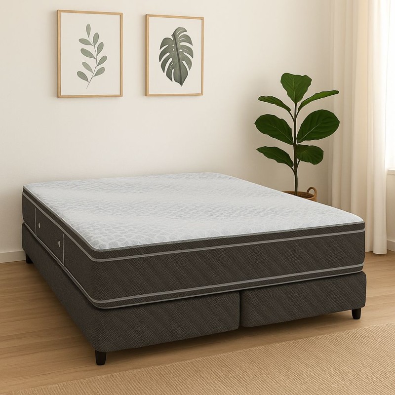 Conjunto Sommier King Size Ayfa Privilege 180x200 33cm 130kg Negro