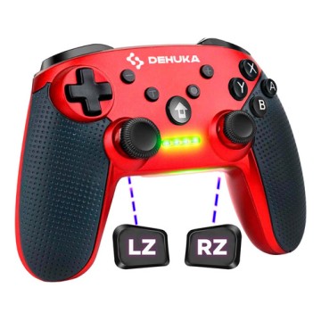 Joystick Inalambrico Compatible Nintendo Switch Dehuka Color Rojo Y ...