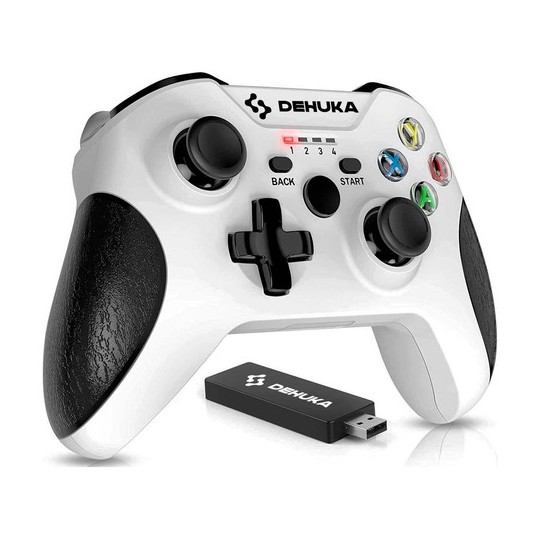 Joystick Blanco Control Pc Gamer Inalambrico Usb Inalambrico Dehuka ...
