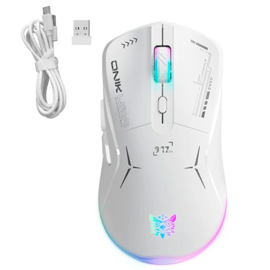 Mouse Gamer Onikuma CW917 Luces RGB (Blanco) - Tienda Galicia