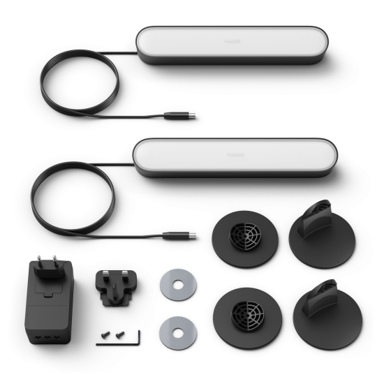 Philips Hue Play Kit Base 2 Barras + Fuente Alimentacion
