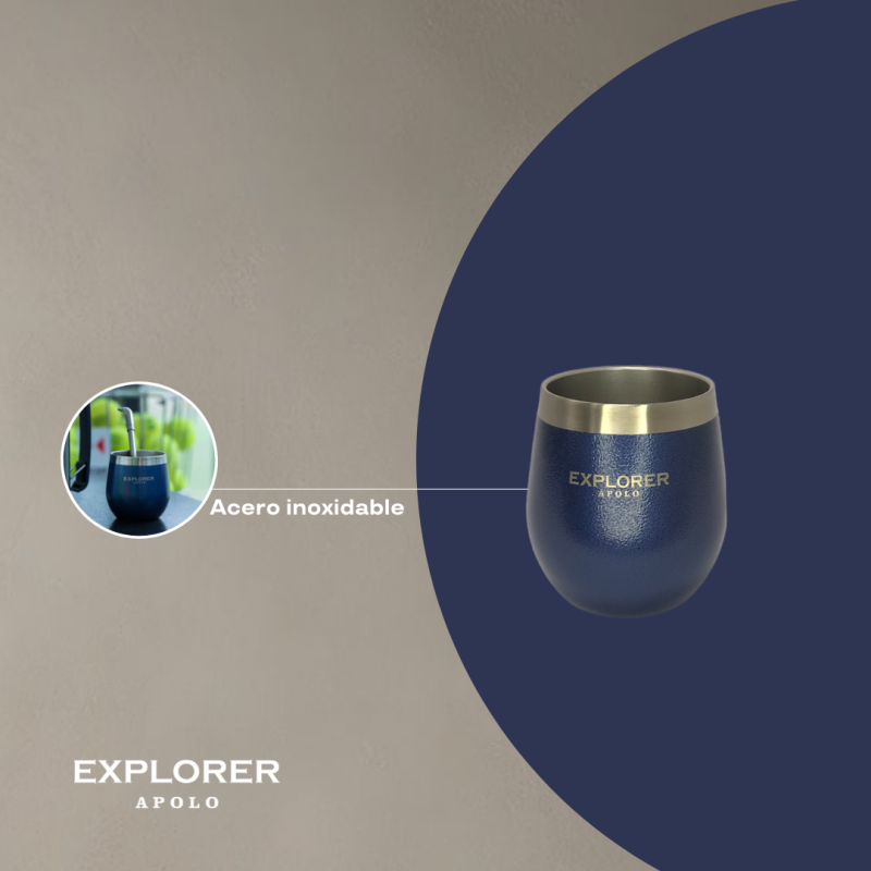 Mate acero inoxidable Azul 193ml - Explorer Apolo - Explorer Apolo