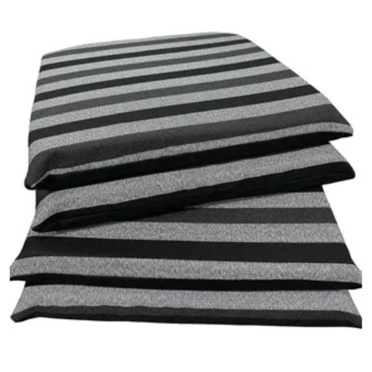 Almohadon para Silla 40x40 Cubresilla Rustico por Unidad Rayado negro y ...