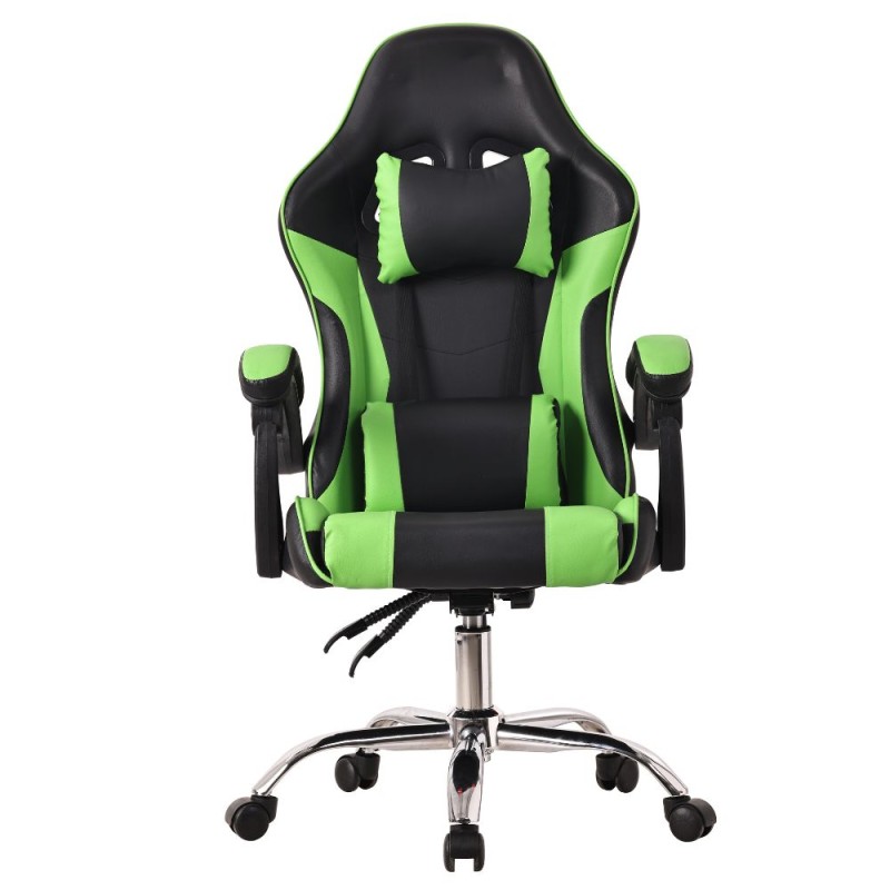 Silla Gamer HB Negro Verde - Tienda Galicia
