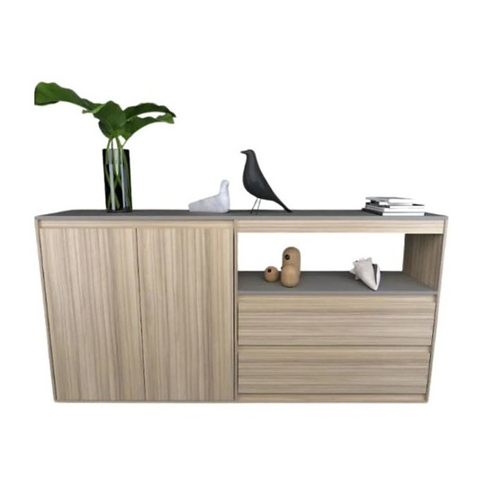 Vajillero Grande Borgia DS Home Gris Coco 174.5x89x36 cm - Tienda Galicia