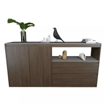Vajillero Grande Borgia DS Home Gris Nogal 174.5x89x36 cm - Tienda Galicia