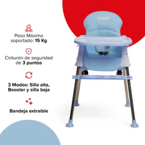 Silla De Comer Diseño Booster Bebesit 6250-C Celeste - Tienda Galicia